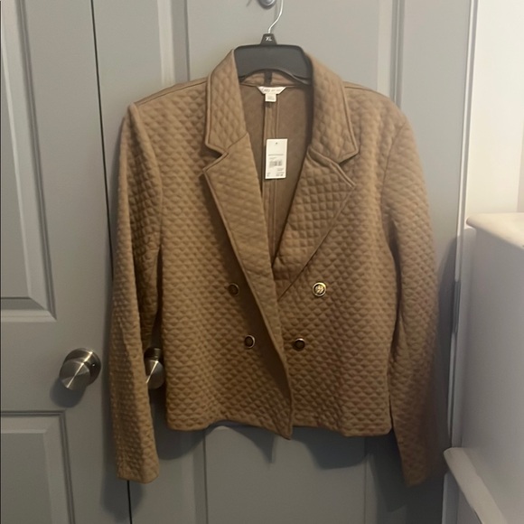 Cato | Jackets & Coats | Quilted Tan Doublebreasted Jacket | Poshmark